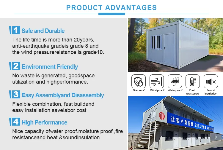 made modern prefab flatpack tiny house 20ft flat rack container house