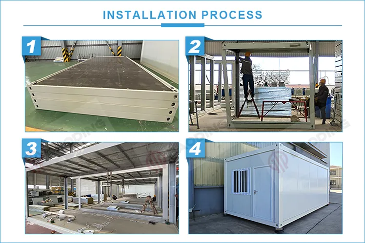made modern prefab flatpack tiny house 20ft flat rack container house