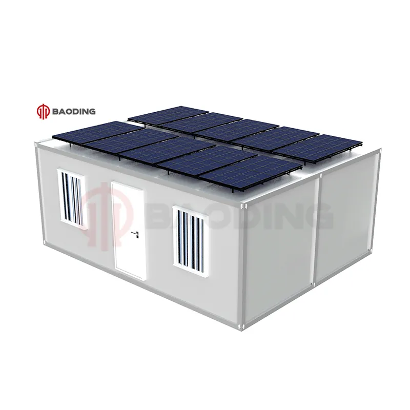 container house with solar for living