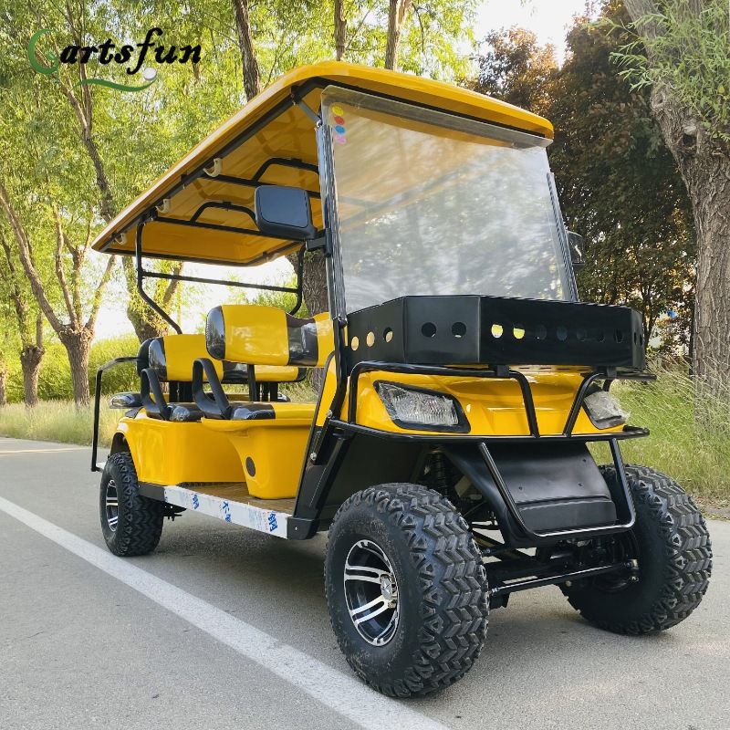 4+2 Seats 4 Wheel Electric Golf Cart