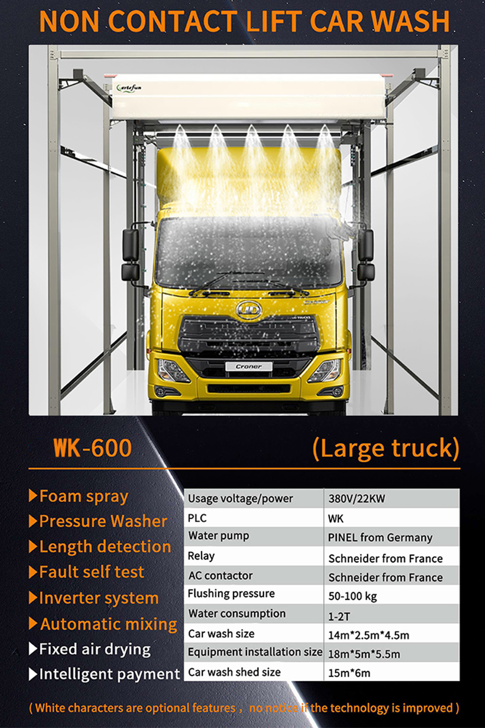 Fully automatic touchless truck car wash machine,Car Washing Machine