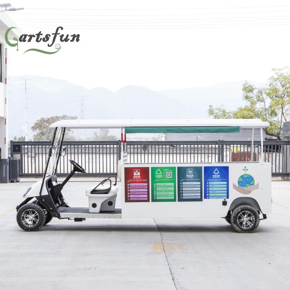 2 Seater Golf Cart,2 Seats Garbage Sorting Mobile Golf Cart
