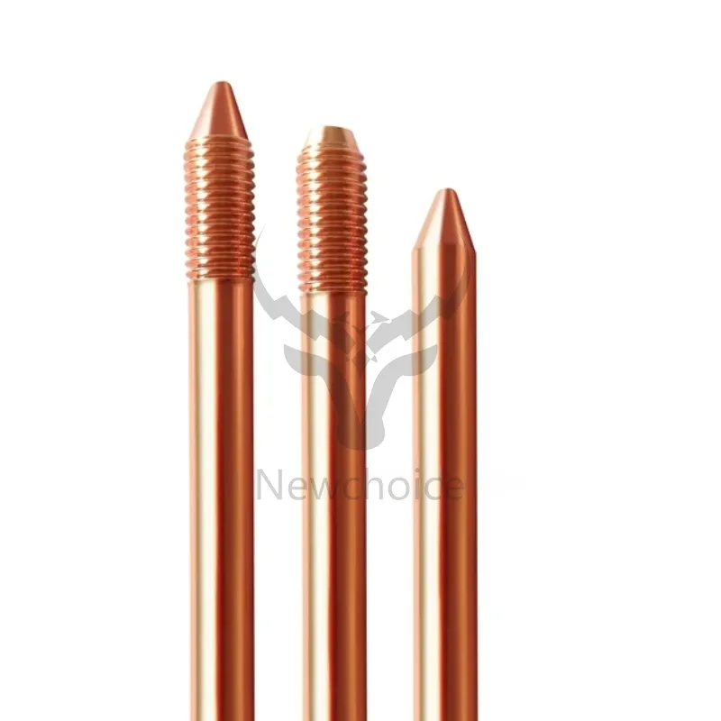 Threaded Copper Bonded Ground Rod_NewChoiceElecPower.com