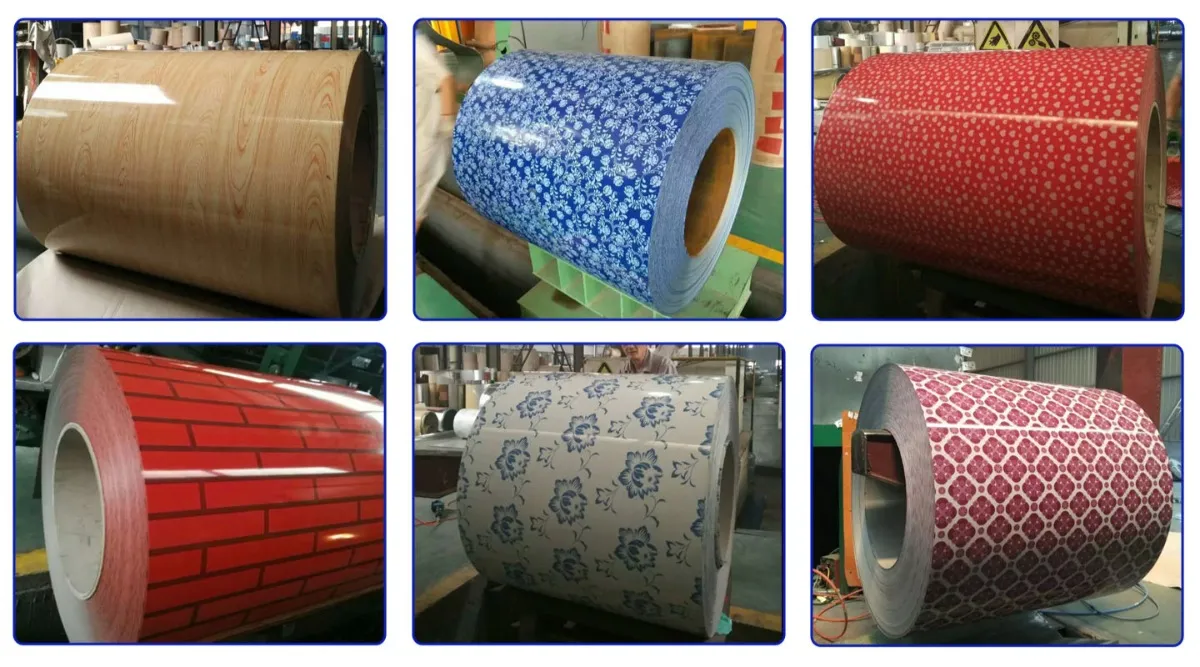 Flower Cold Rolled Prepainted Steel Coil| Wooden/ Pattern Printed Design