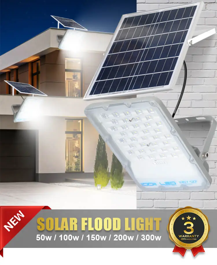 Bright solar flood light with long lasting time