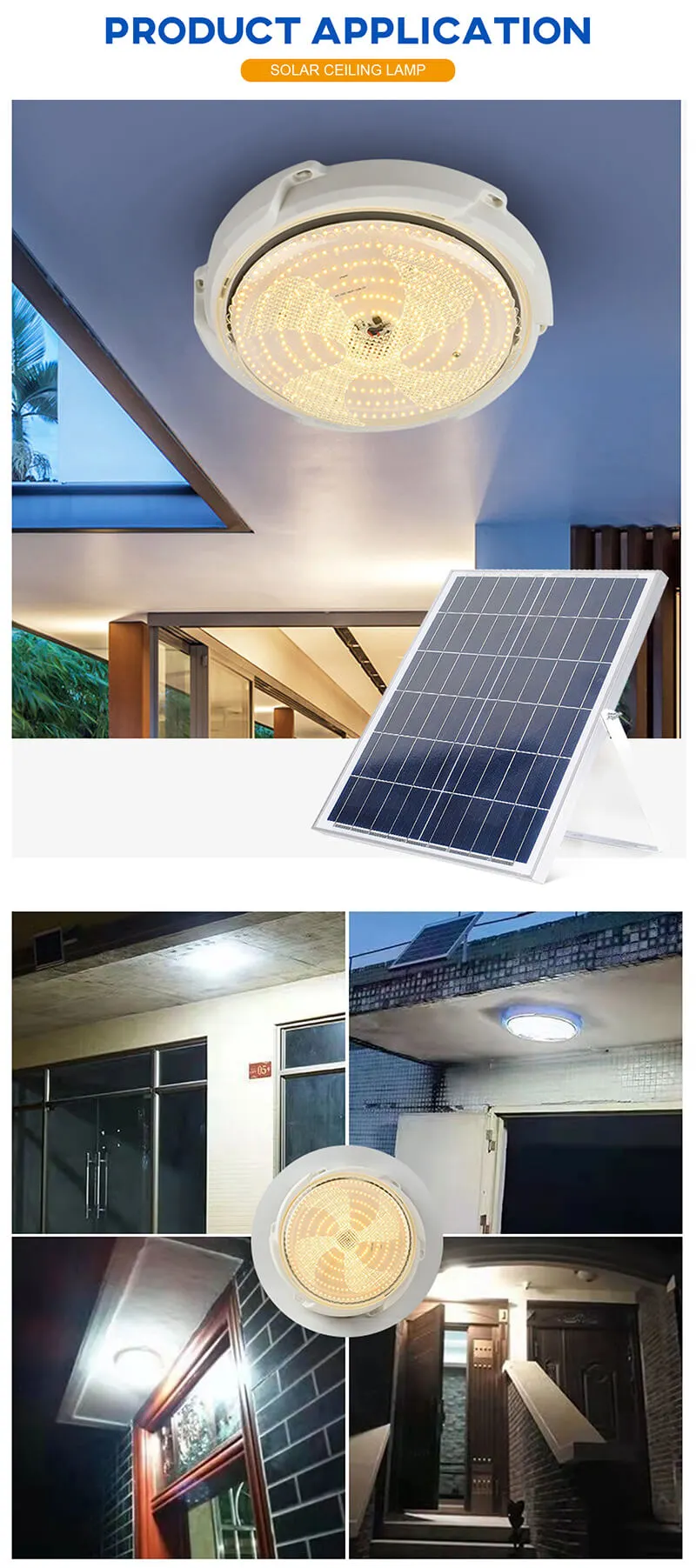 HS-SCL Solar LED Ceiling Light（100W / 200W / 300W / 400W / 500W）