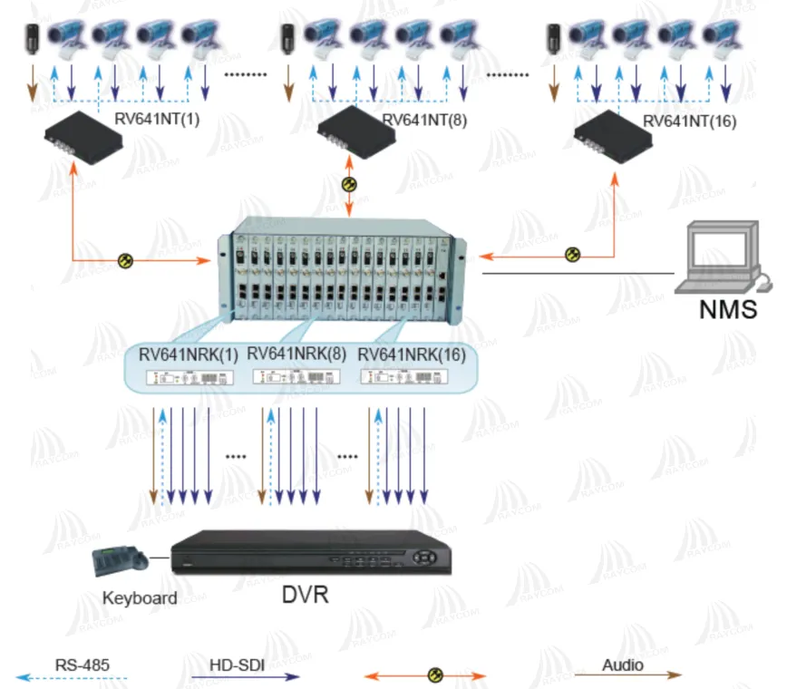 RV641N 4-ch HD/SD-SDI Optical Transceiver