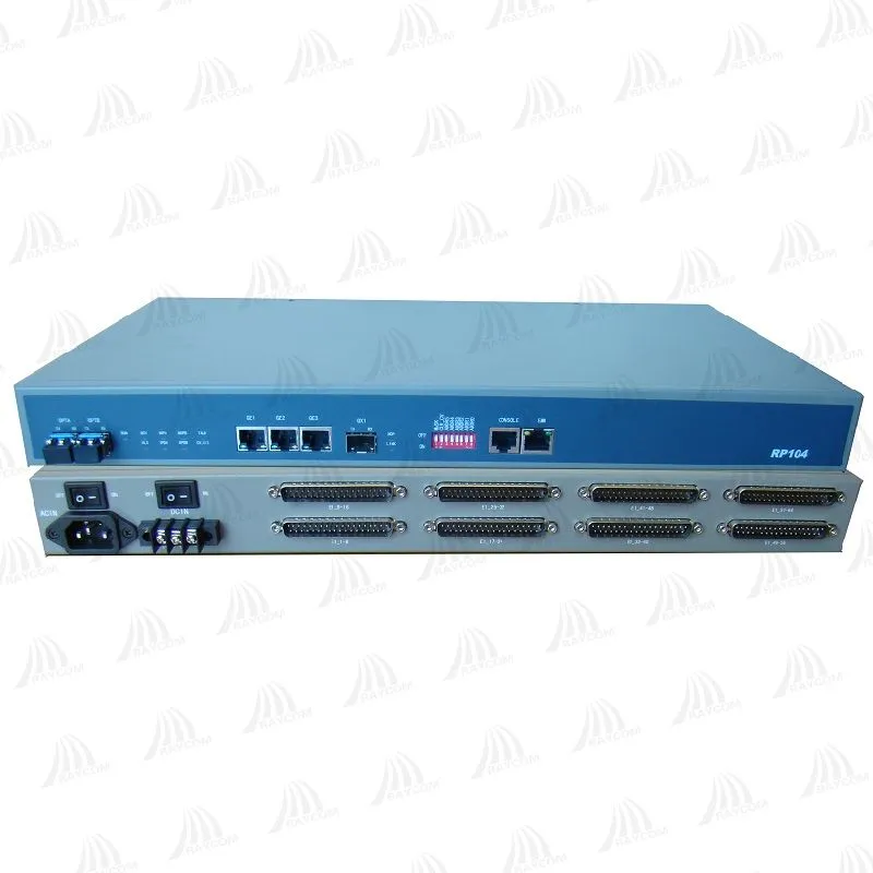 Gigabit Ethernet and 64E1 to optical fiber multiplexer
