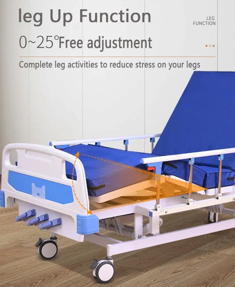 Adjustable Medical Bed 3 Function,3 function manual hospital bed