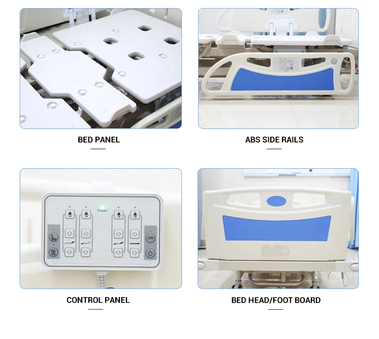 Three function electric adjustable hospital bed, electric hospital bed