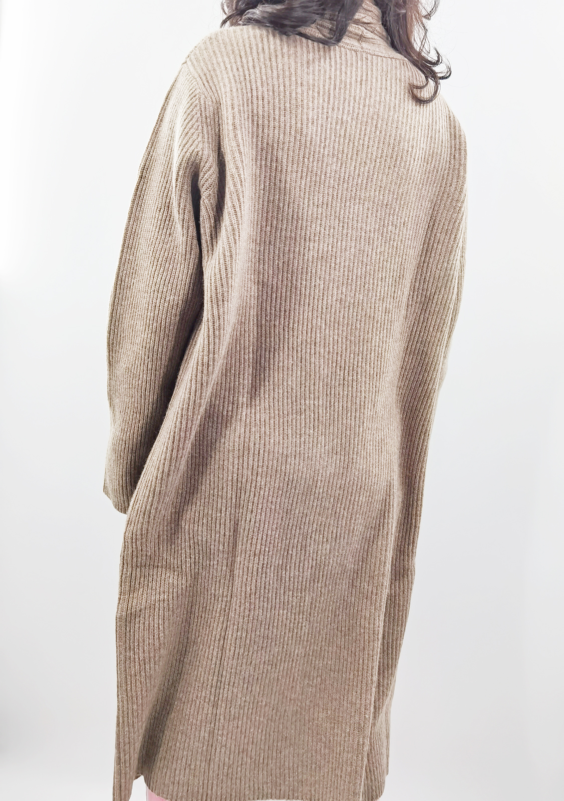 Cashmere knitted long coat