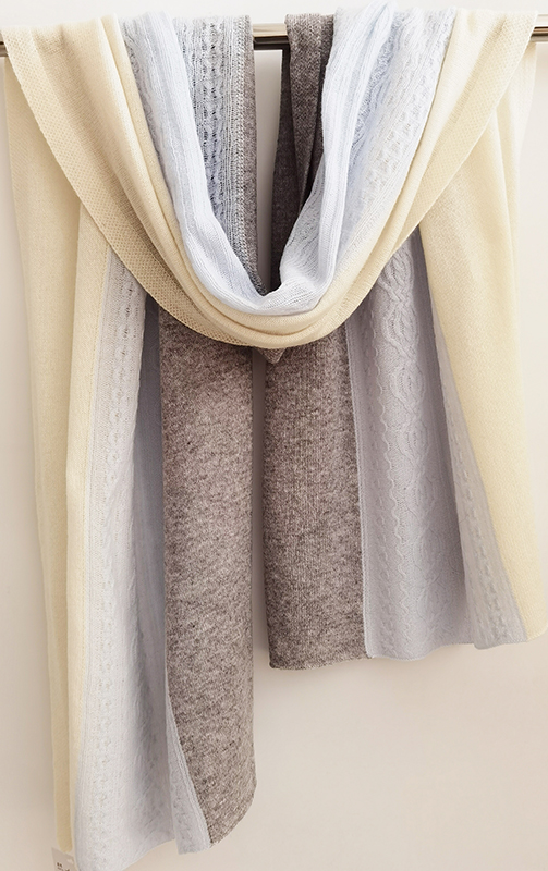 Cashmere Fancy knit shawl