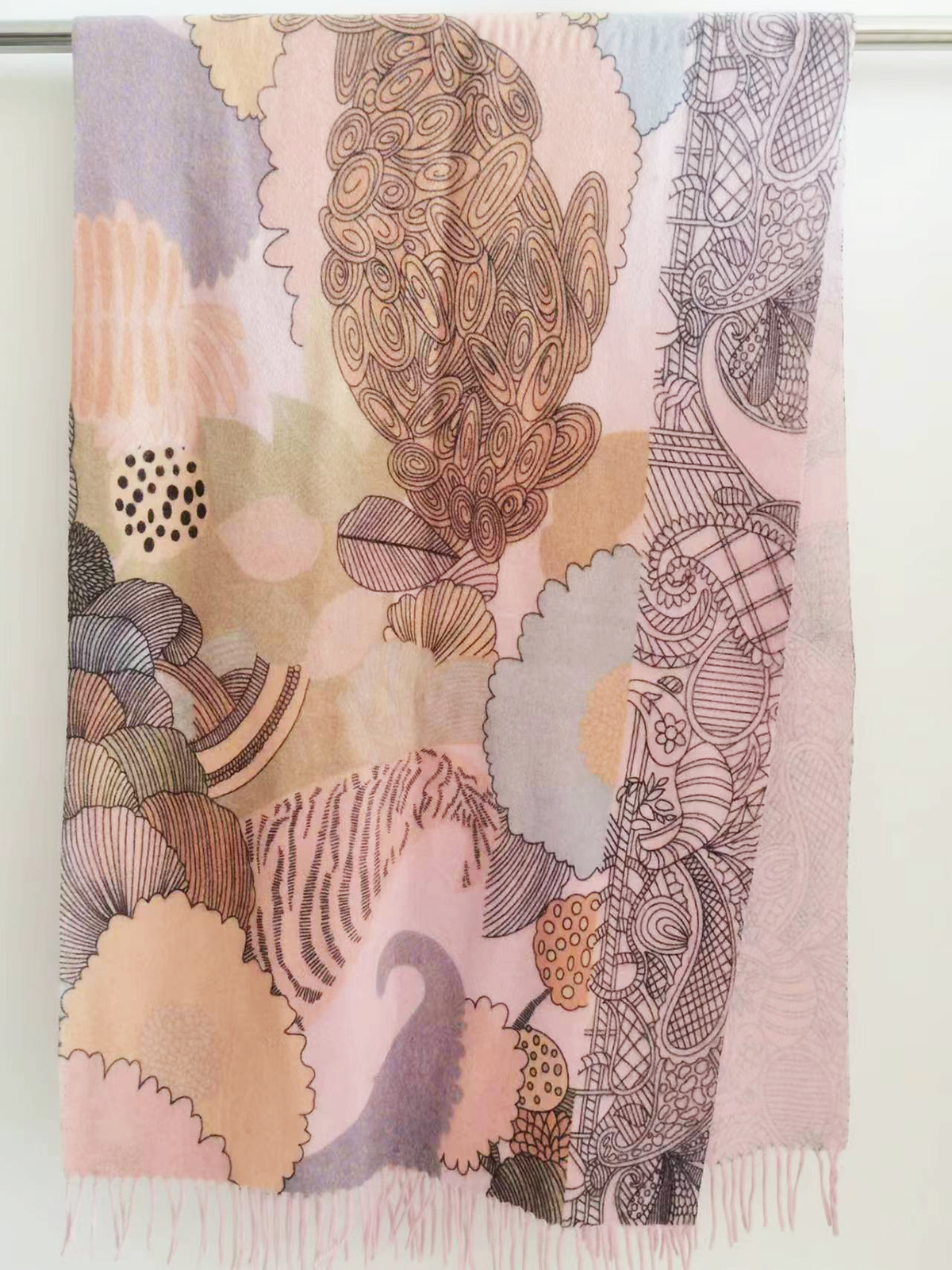 Cashmere shawl paisley print