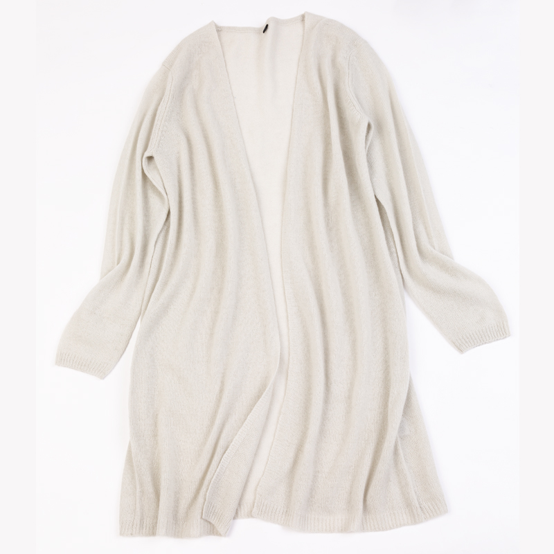 Women's cashmere long cardigan lightweight