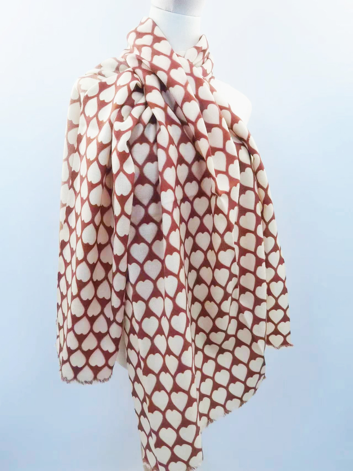 Cashmere woven shawl printed for SS