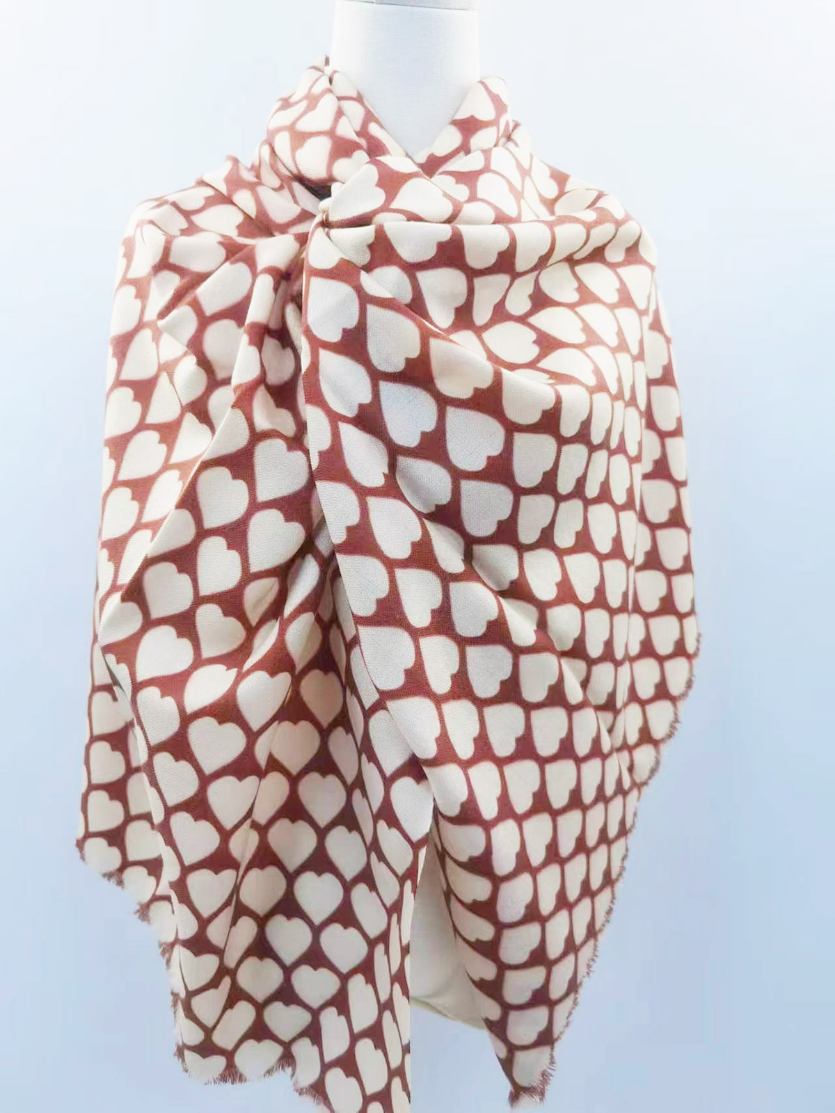 Cashmere woven shawl printed for SS