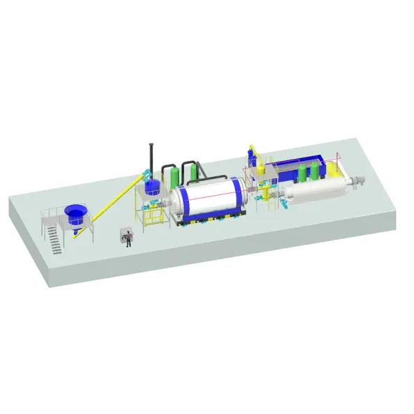 Continuous Tire/Rubber Powder Pyrolysis Plant