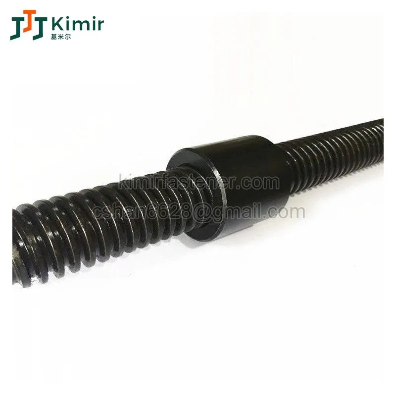 Blackened trapezoidal screw,