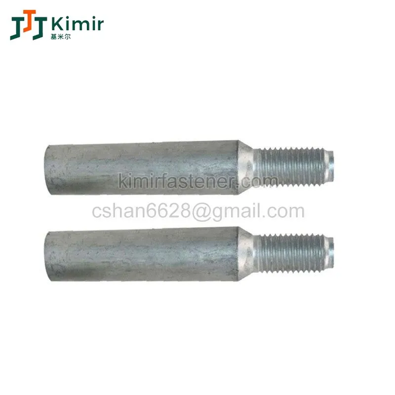 Tapered pin with screw tail galvanizing