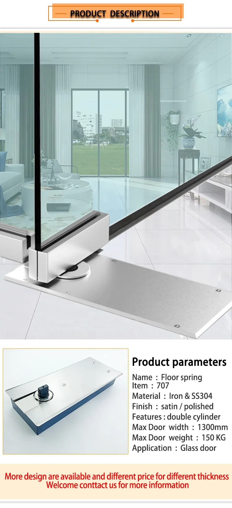 Floor Spring Closer For Door