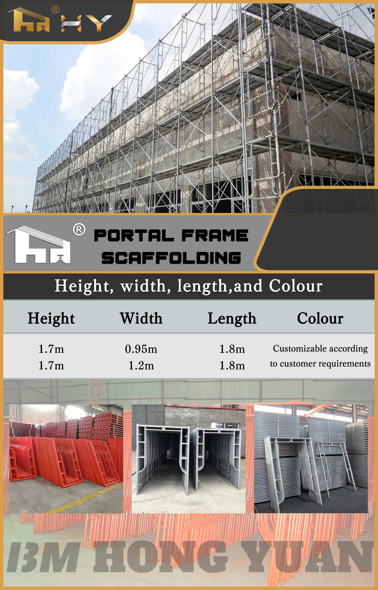 Portal frame scaffolding