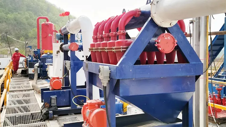 Drilling Fluids Mud Desander with Hydrocyclone Cyclones