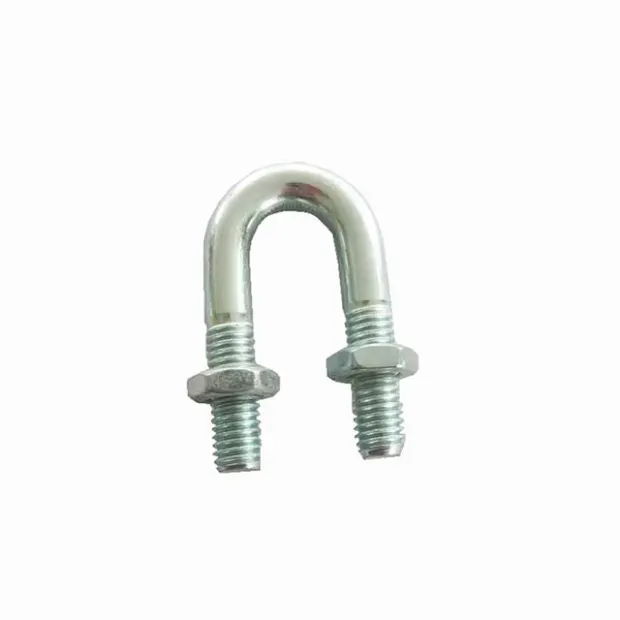 Pipe Size Zinc Plated Round Bend U-Bolt With Hex Nuts