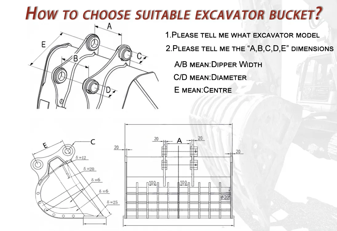 Excavator Bucket Sieve Bucket Skeleton Bucket Filter for Cat312 Cat200b