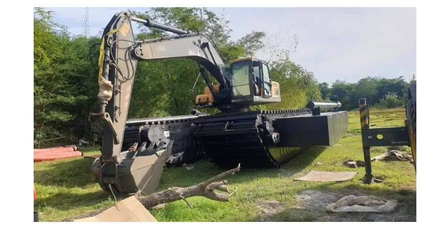 Hydraulic Amphibious Floating Excavator Undercarriage Pontoon
