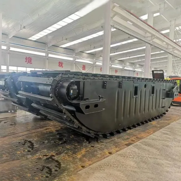 Hydraulic Amphibious Floating Excavator Undercarriage Pontoon