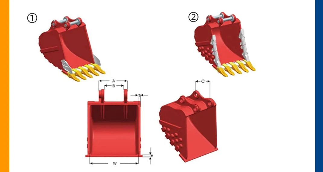 Construction Machinery Excavator Bucket Standard General Rock Buckets ...