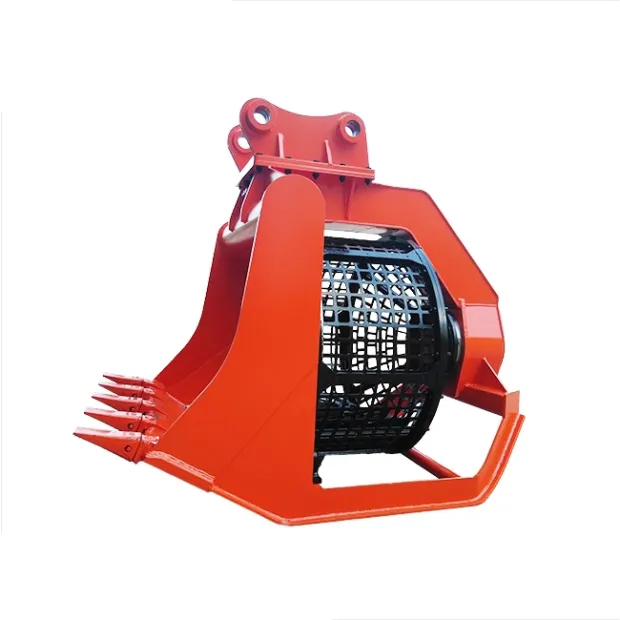 Rotary Sorting Bucket Screen Crushing Bucket for Excavator