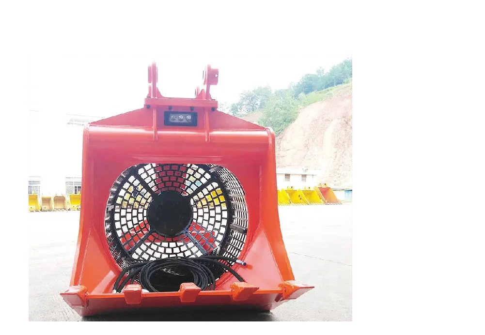 Rotary Sorting Bucket Screen Crushing Bucket for Excavator