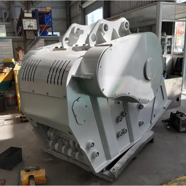 Excavator Attachment Rock Jaw Bucket Crusher