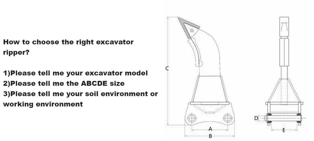 Good Material Ripper 20 Tons 22 Tons Excavator