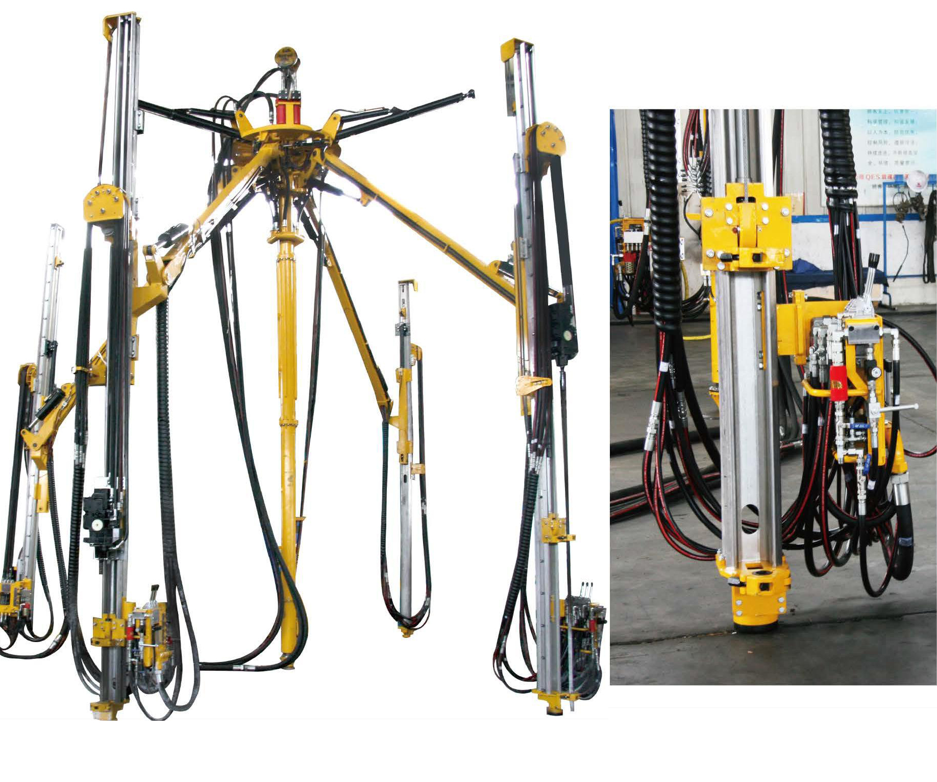 Full hydraulic shaft drilling rig