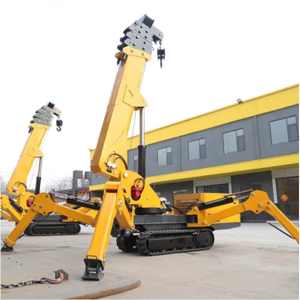 Mini Spider Crane Crawler Crane with Hydraulic Telescopic Outrigger
