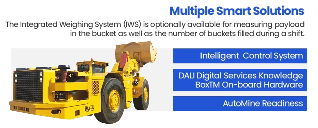 Copper mine underground scraperloading hauling dumping vehicle