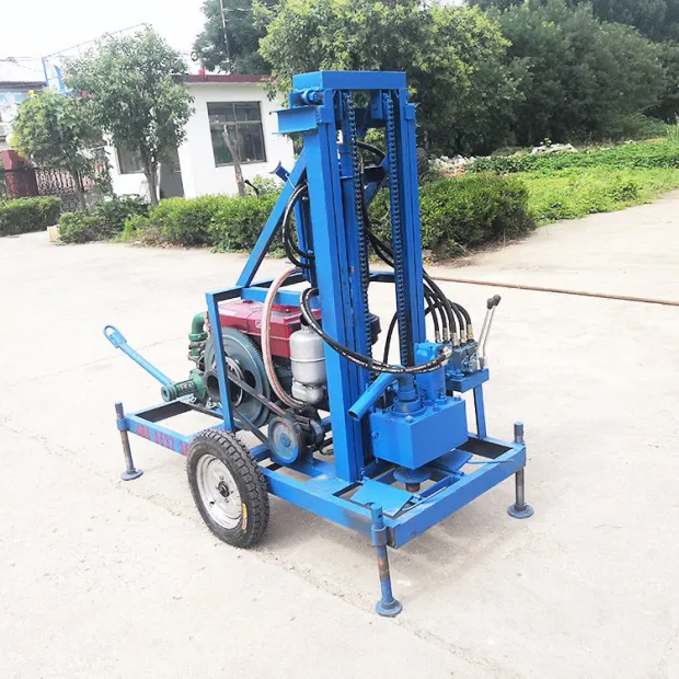 22HP Diesel Engine 150m Wheel Drilling Rig mine drilling rig water ...