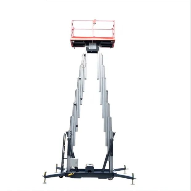 Single Dual Masts Aluminum Man Lift