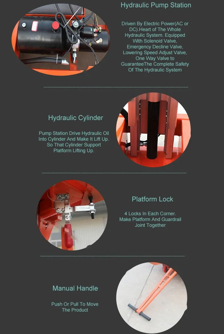 Single Dual Masts Aluminum Man Lift
