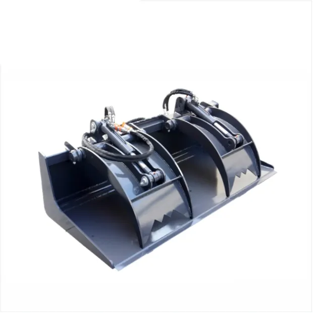 Solid Bottom Grapple Bucket for Skid Steer