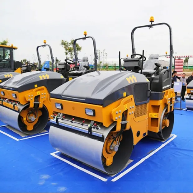 4 T Small Hydraulic Asphalt Vibratory Double Drum Compactor Two Wheel ...