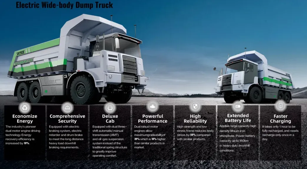 Skt90e Electric off-Highway Mining Truck Electric Dump Truck