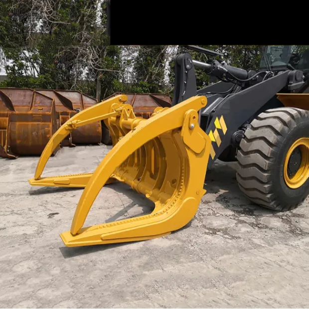 Hydraulic Small Mini Wood Log Grapple Wheel Loader 6 Ton Compact Fork