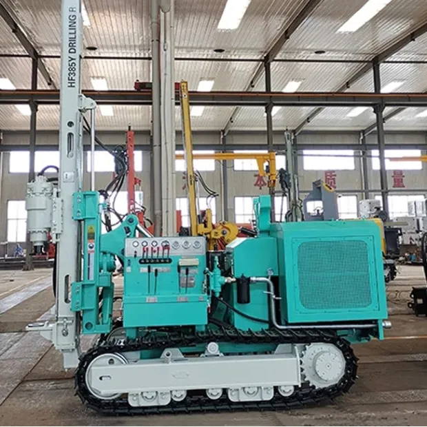Hf385y 20-120m Solar Photovoltaic Energy Crawler Piling Rig for Sale