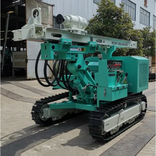 Hf385y 20-120m Solar Photovoltaic Energy Crawler Piling Rig for Sale