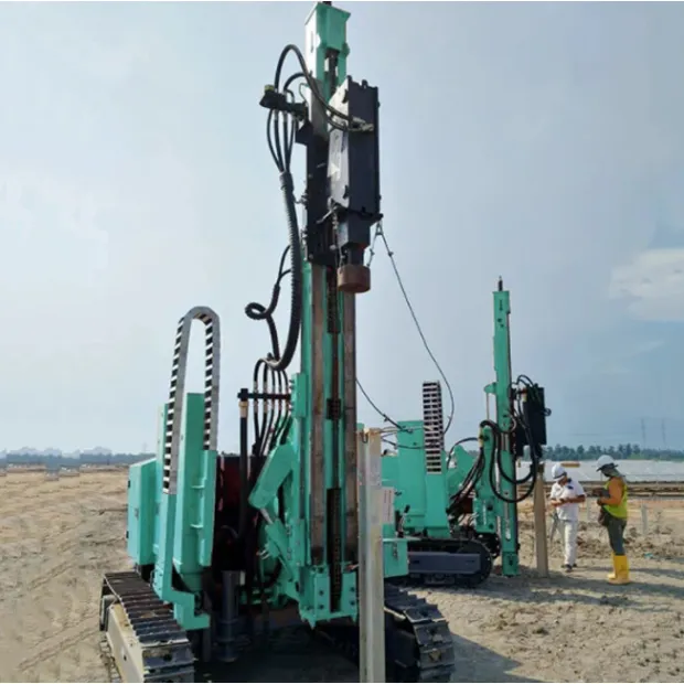 Hf385y 20-120m Solar Photovoltaic Energy Crawler Piling Rig for Sale