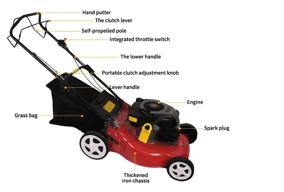 4.0 HP Hand Push Mowers 16" Gasoline Lawn Mower