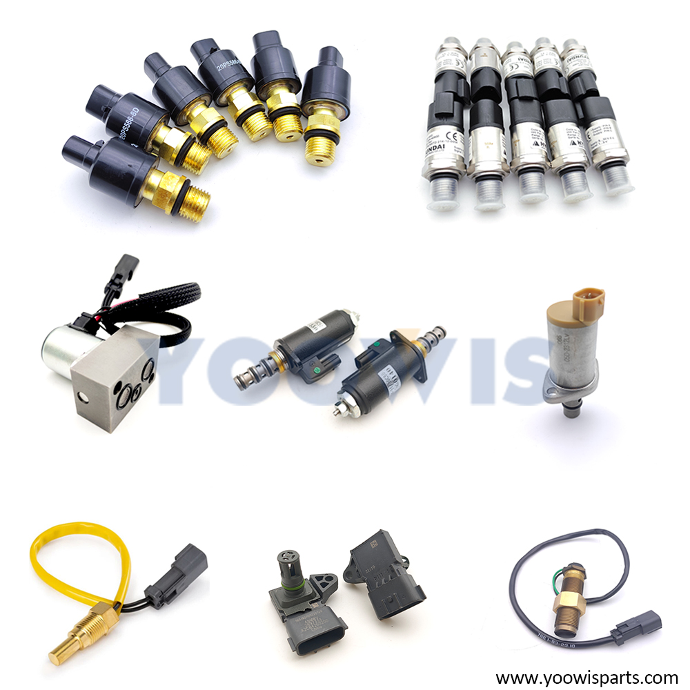 Excavator Sensor and solenoid valve location and function